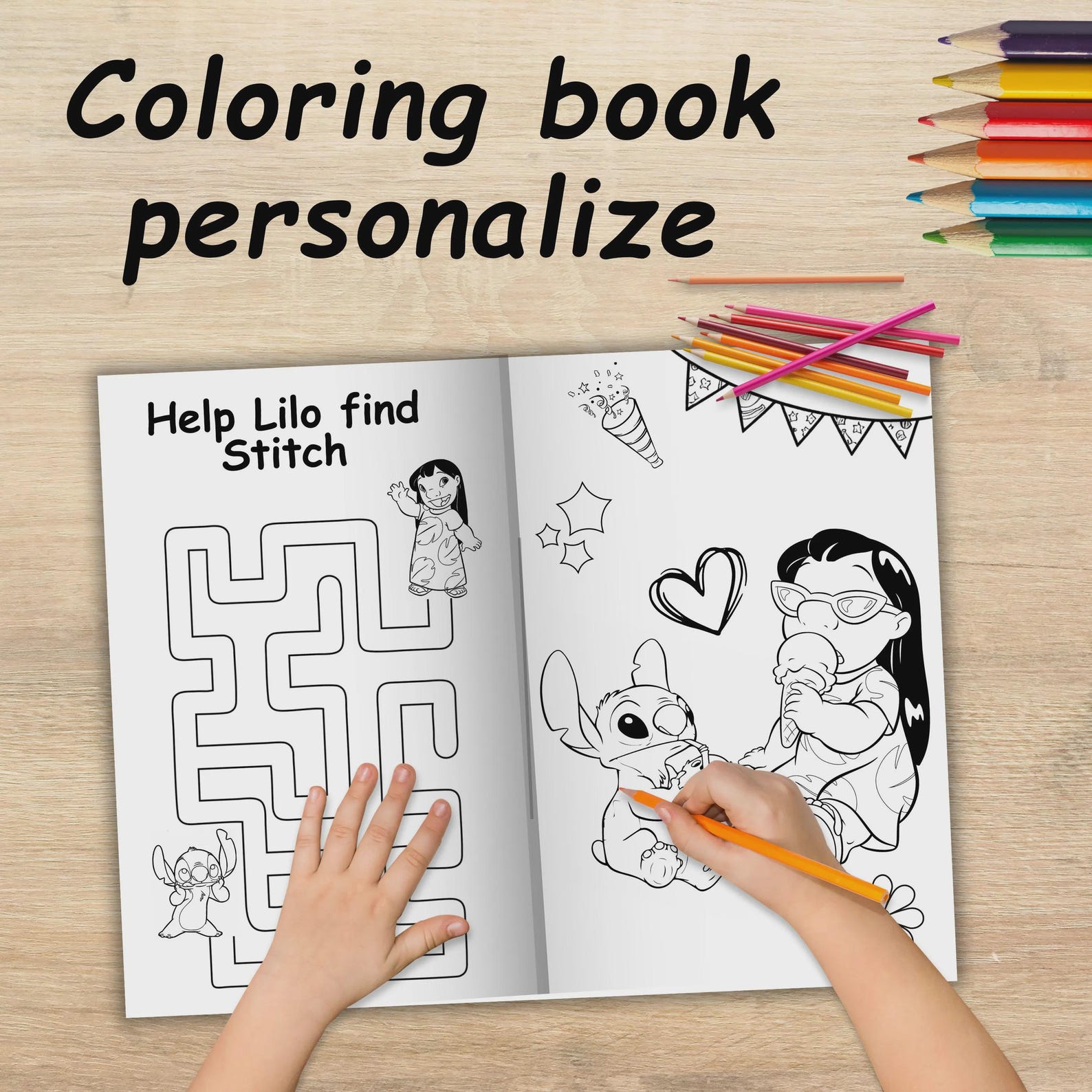 Editable Lilo and Stitch Coloring Book With Activities (digital ...