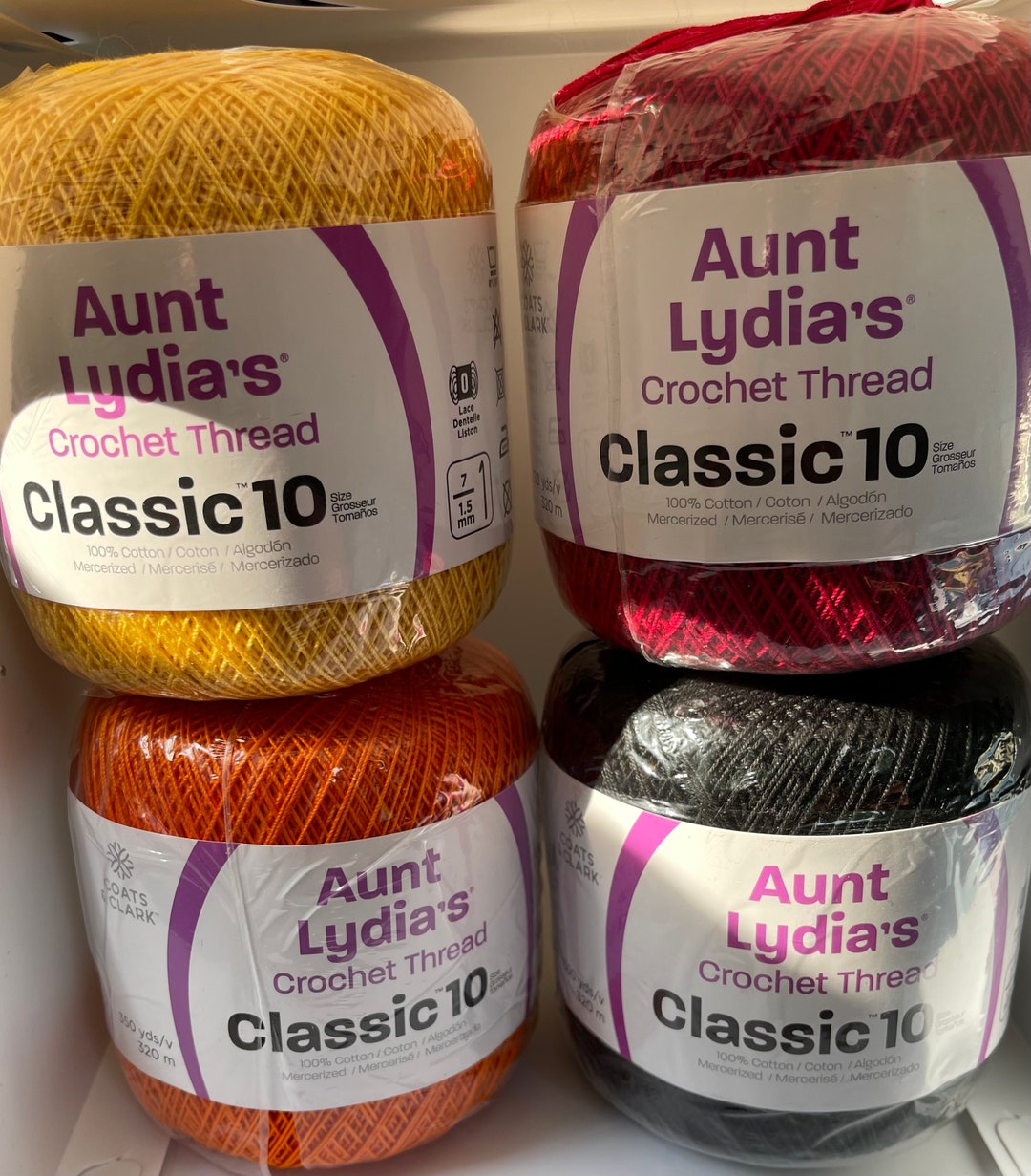 Aunt Lydia's Classic 10 Crochet Cotton Thread, 350 Yds - Etsy