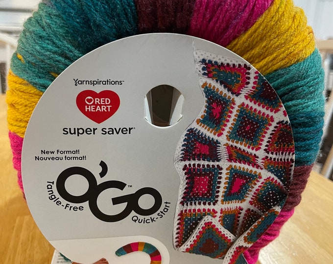 Red Heart Super Saver O'go Yarn, Colorway Jeweltone - Etsy