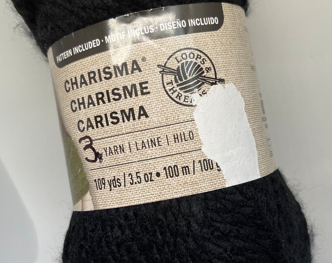 Yarn- Charisma Yarn- Loops and Threads- Color Black. Ready to Ship No ...