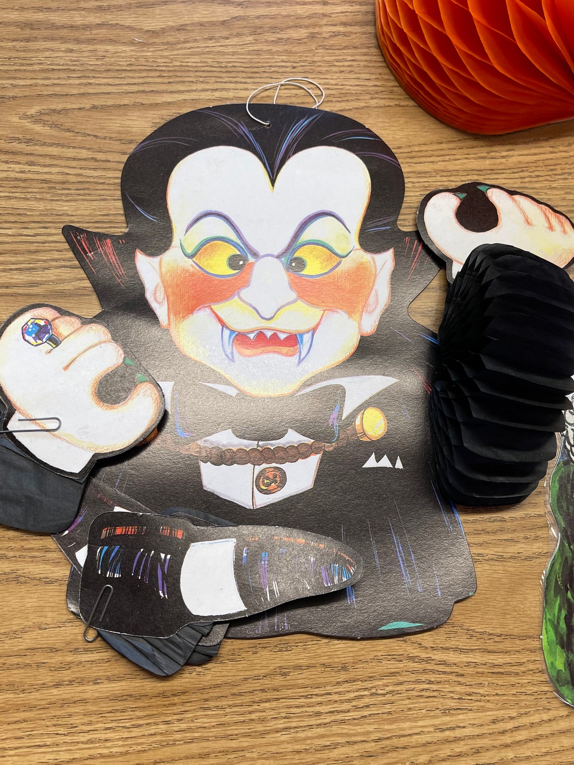 Draculavintage Halloween Dracula Wall Hanging/ceiling Made - Etsy