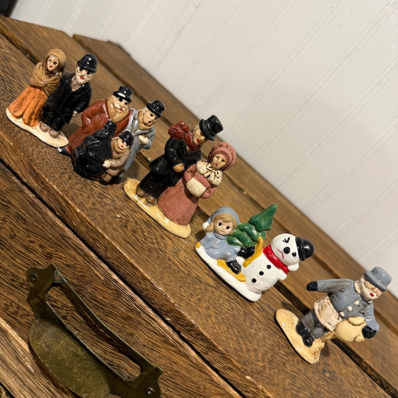 Miniature People for Christmas Village - Etsy
