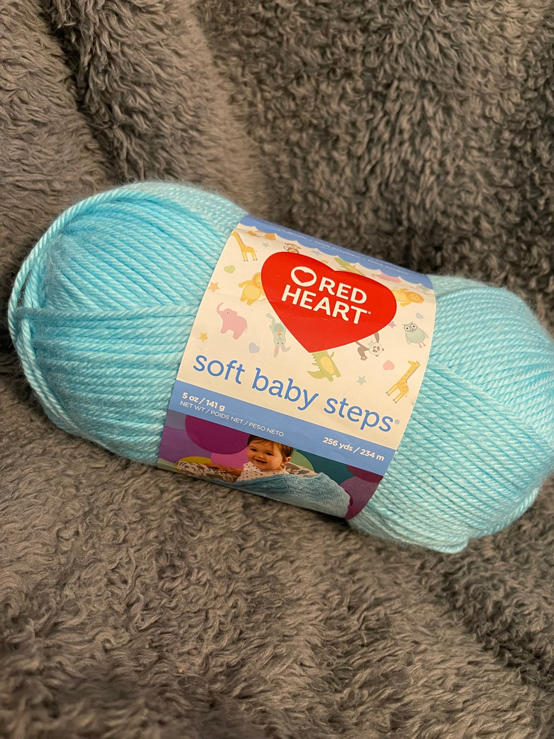 Only One Left Yarn Red Heart Soft Baby Steps Color is Aqua 256yrds ...