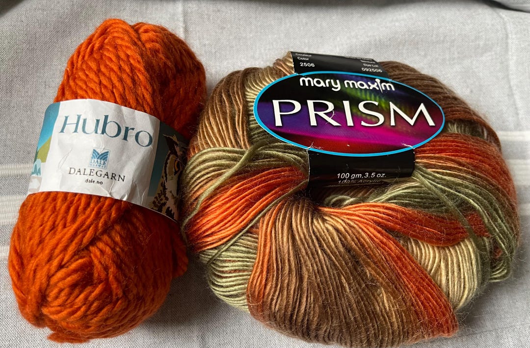 Mary Maxim Prism in Color Fall Harvest and Hubro Dalegarn New Pure Wool ...