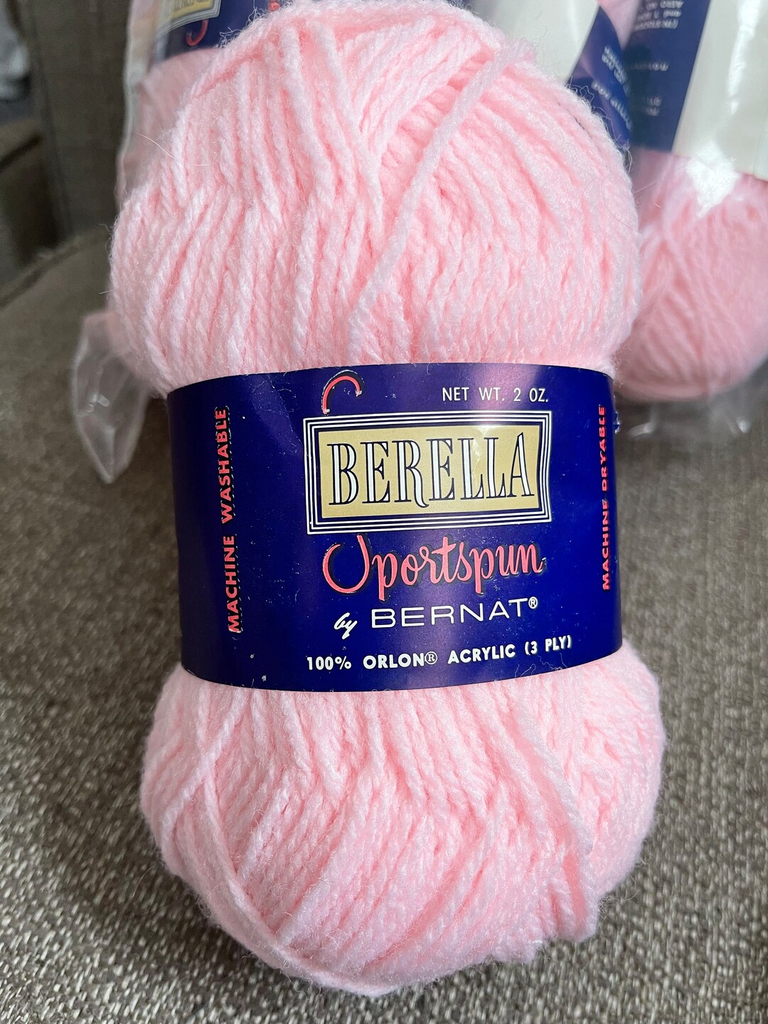 Bernat Berella Sportspun Weight Knitting Listing Soft Pink Yarn - Etsy