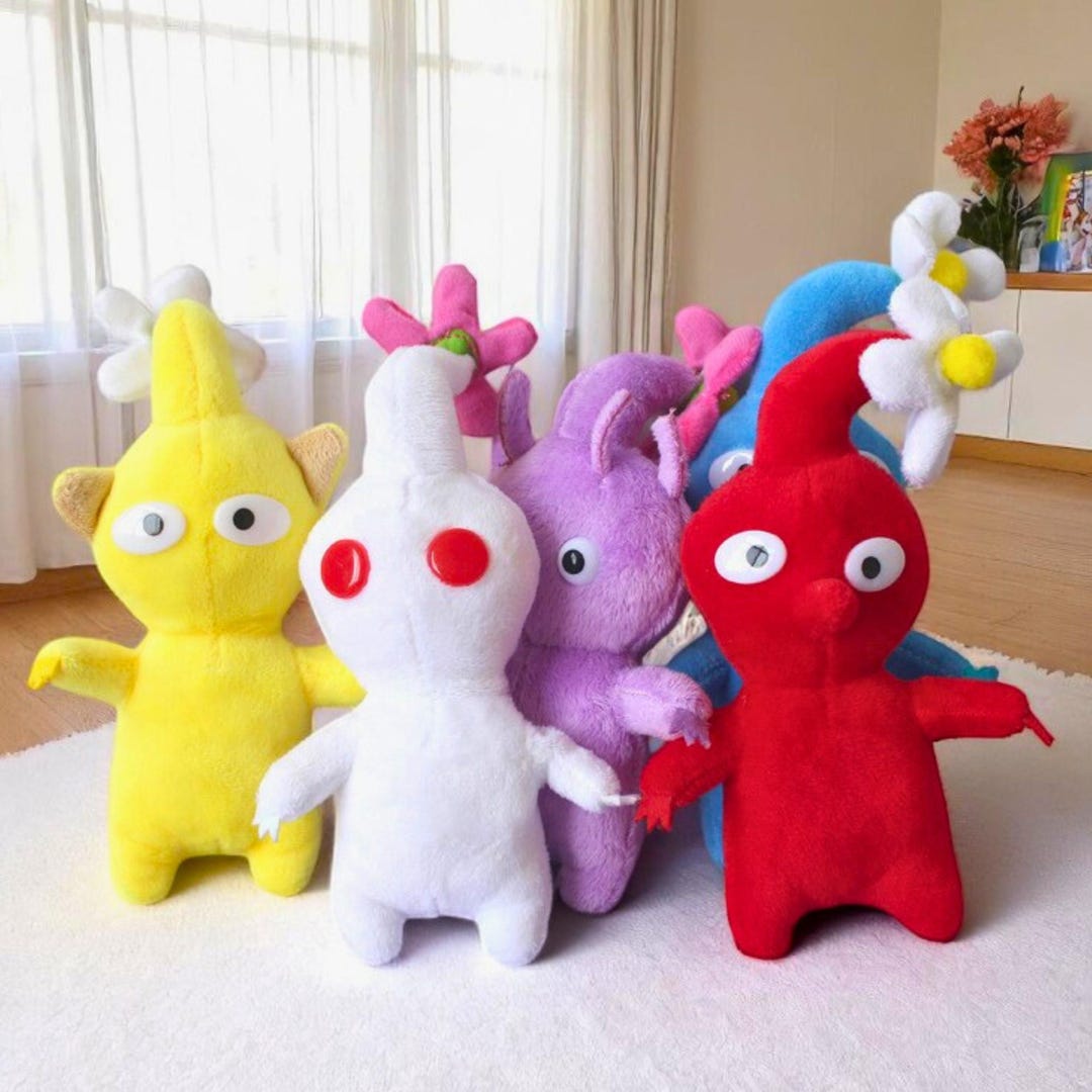 Pikmin Plush Toys | Blue, Red, Yellow, White, Purple Pikmin With Flower ...