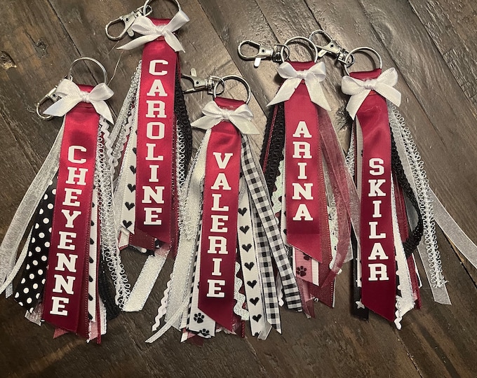Custom Ribbon Zipper Pull Name Tag - Etsy