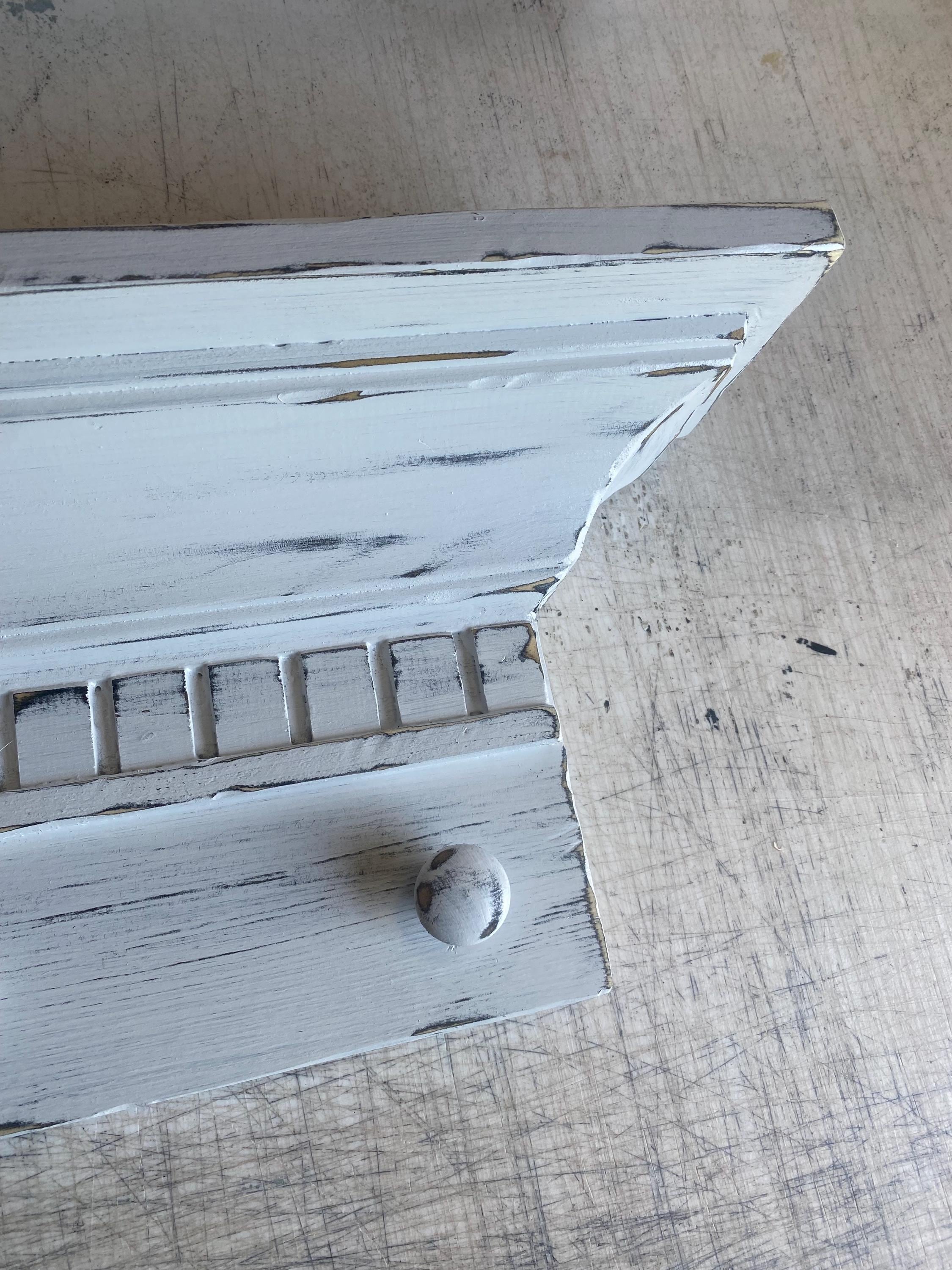 The Wilmington - Distressed Country Farmhouse Shelf or Mantel With ...
