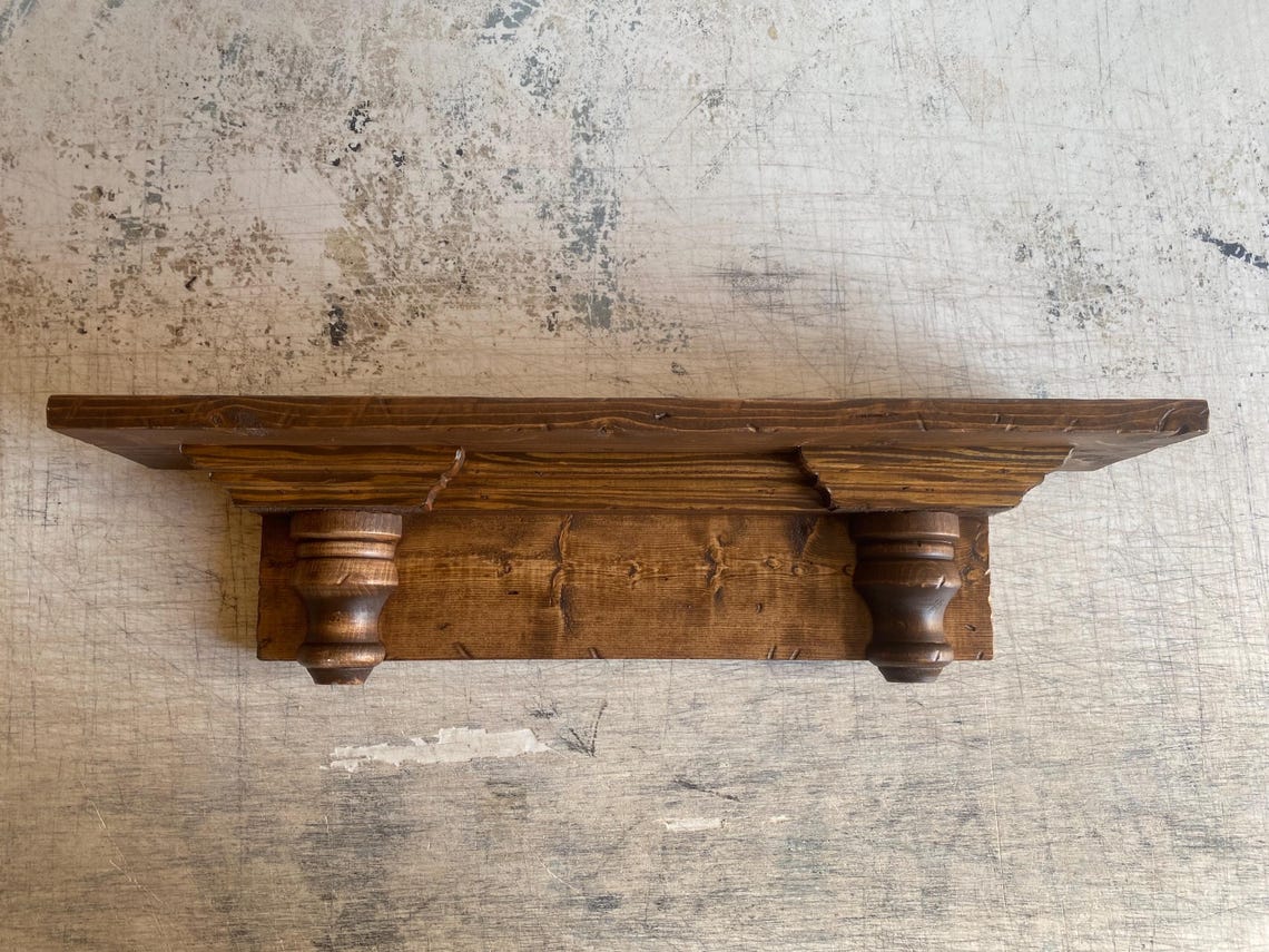 The Windsor - Stained French Country Shelf - Farmhouse Shelf - Mantel ...