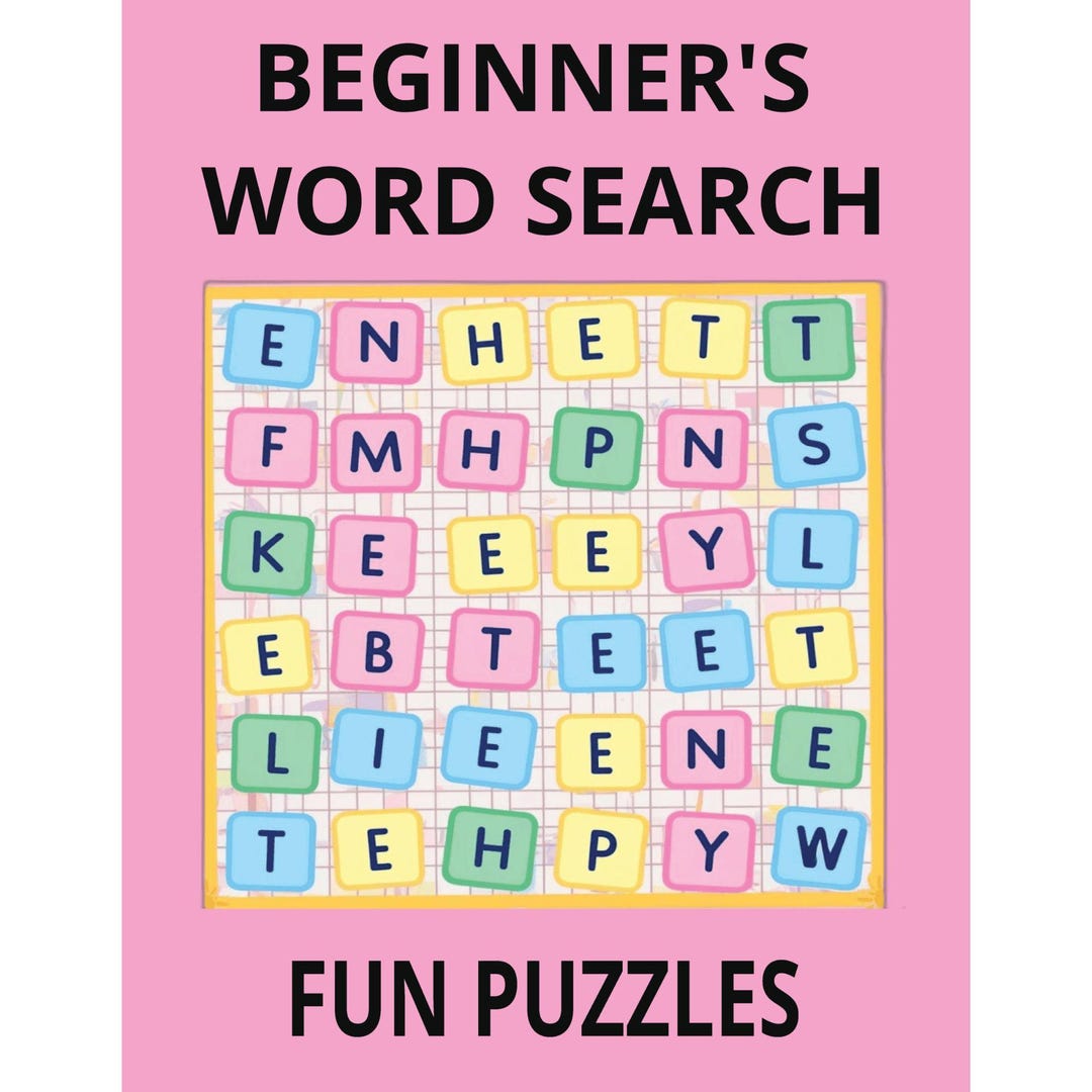Large Print Beginner Word Search: Themed Puzzles for Kids - Paperback ...