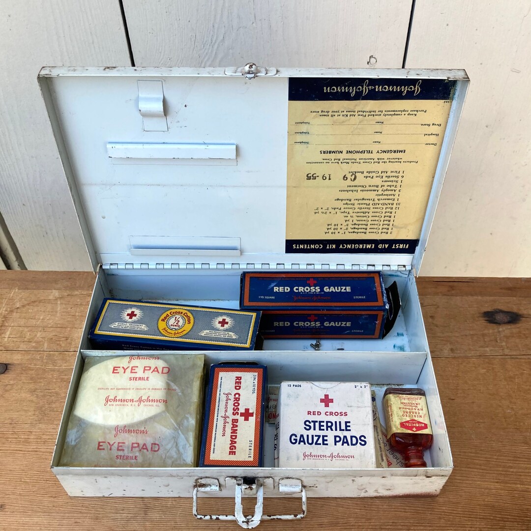 Vintage Johnson & Johnson First Aid Emergency Kit First Aid - Etsy