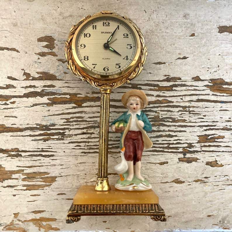 Vintage Splendex Clock Clock With Man and Duck Splendex - Etsy