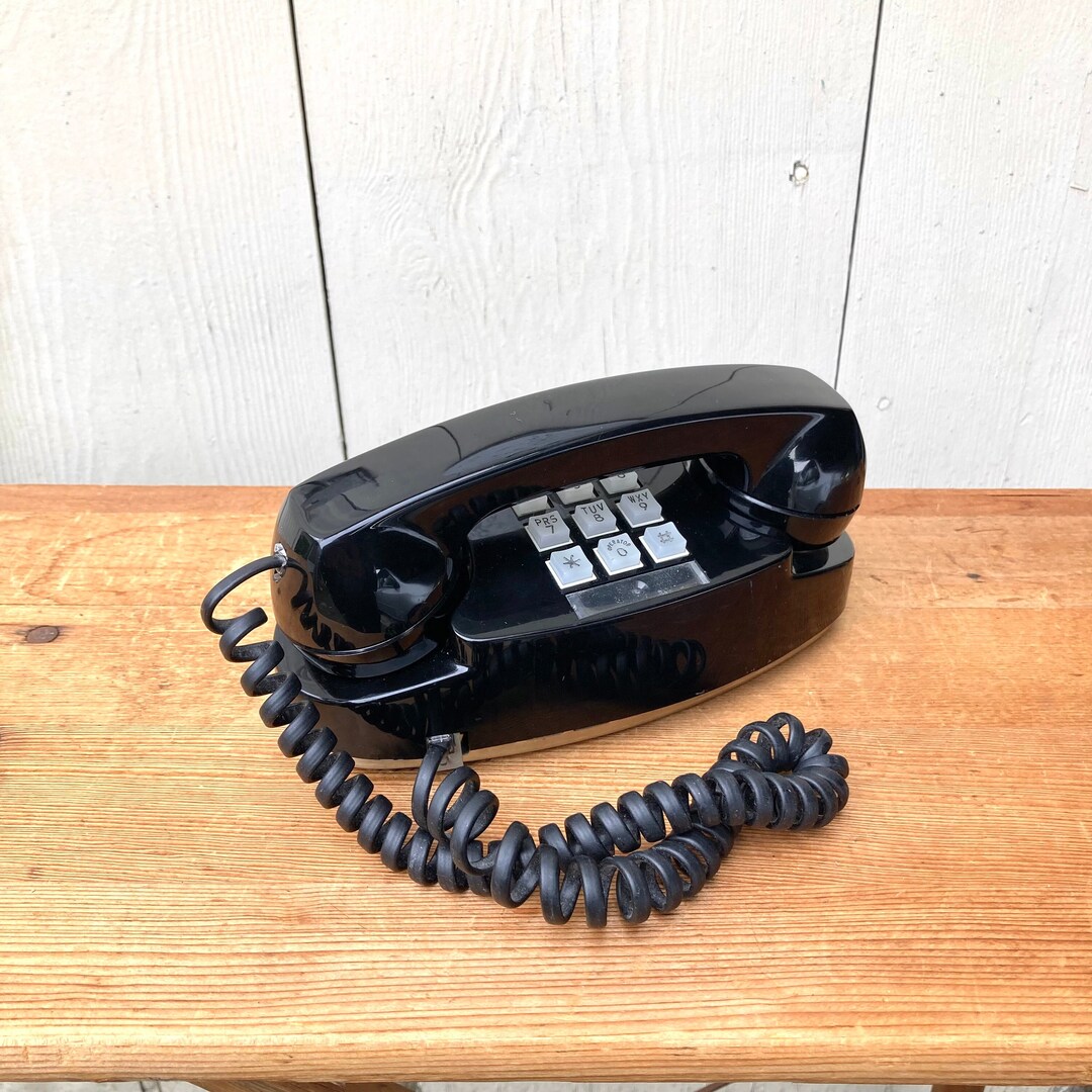 Black Princess Telephone Black Touch Tone Phone 2702BM Western Electric ...