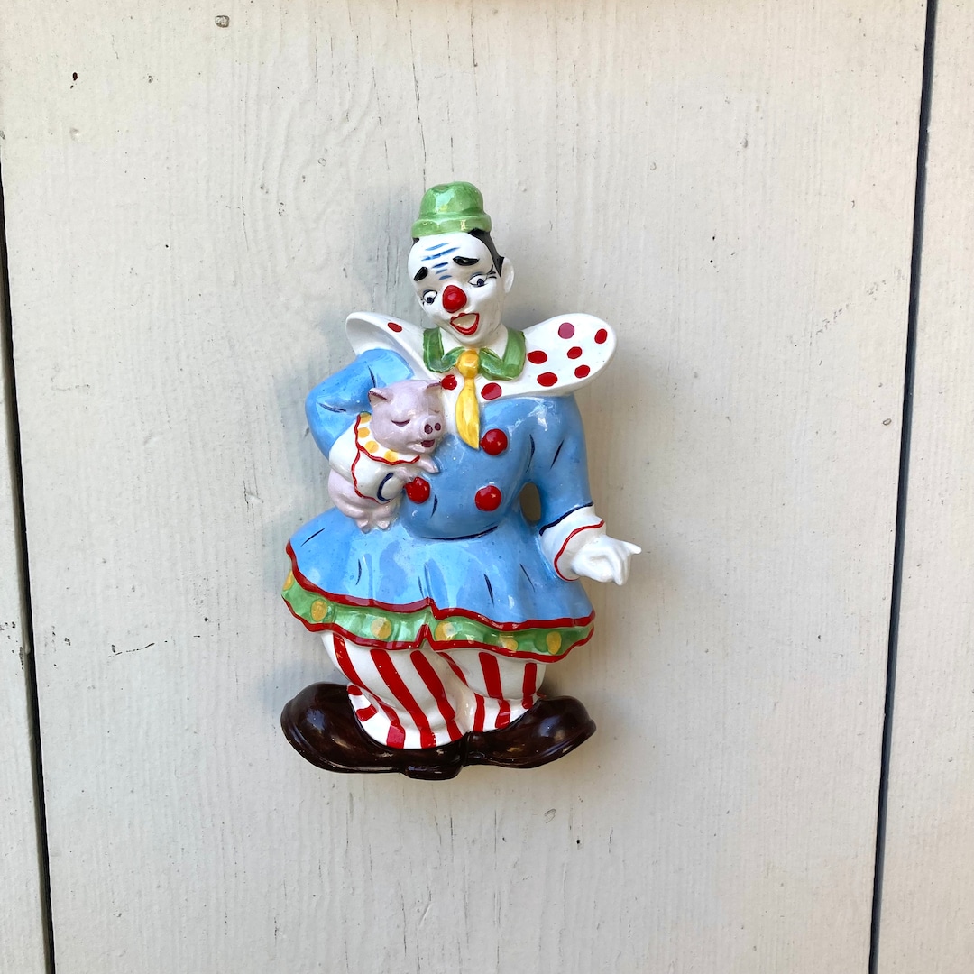 Vintage Yona Original Clown - Clown and Pig - Circus Clown - Yona ...
