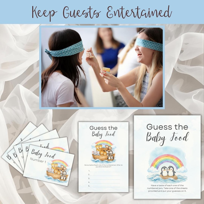 Noah's Ark Twins Baby Shower Bundle, Printable Party Package, Invite ...