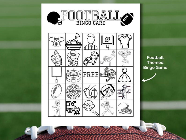 Color & Play Football Bingo Game - Printable DIY Activity With ...