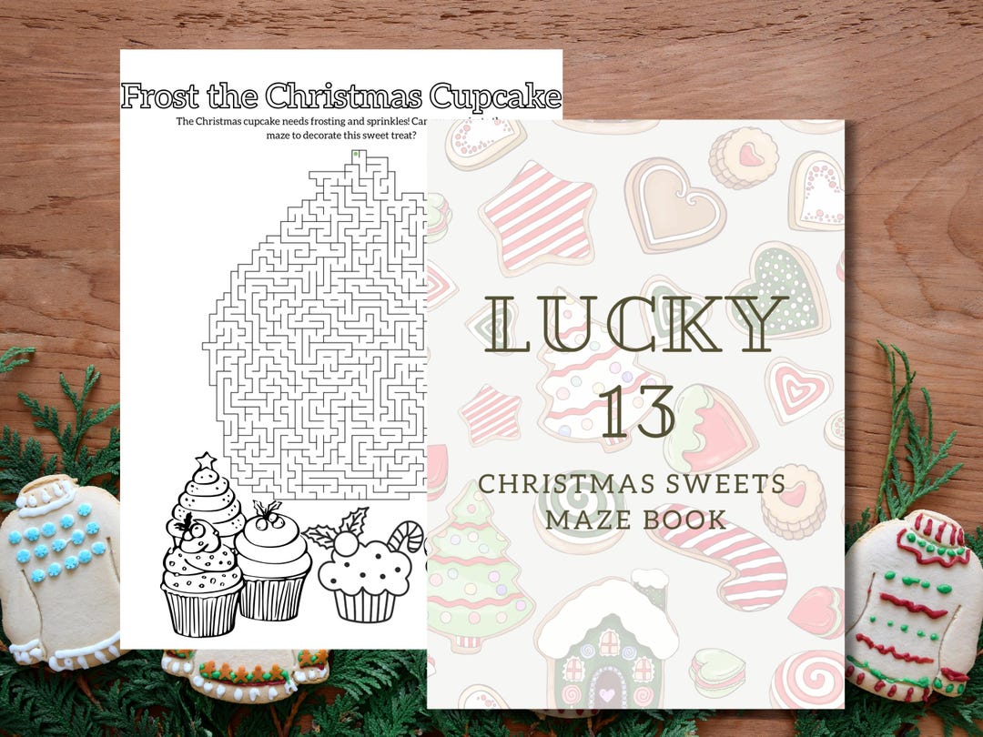 Lucky 13 Christmas Sweets Maze Book – 13 Fun Holiday Mazes With ...