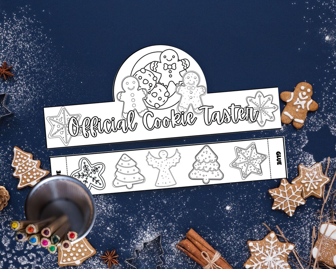 Official Cookie Taster Kids Christmas Crown - Printable Holiday ...