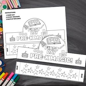 First Day of Pre-k Magic Printable Crown | Back to School Hat | Pre-k ...
