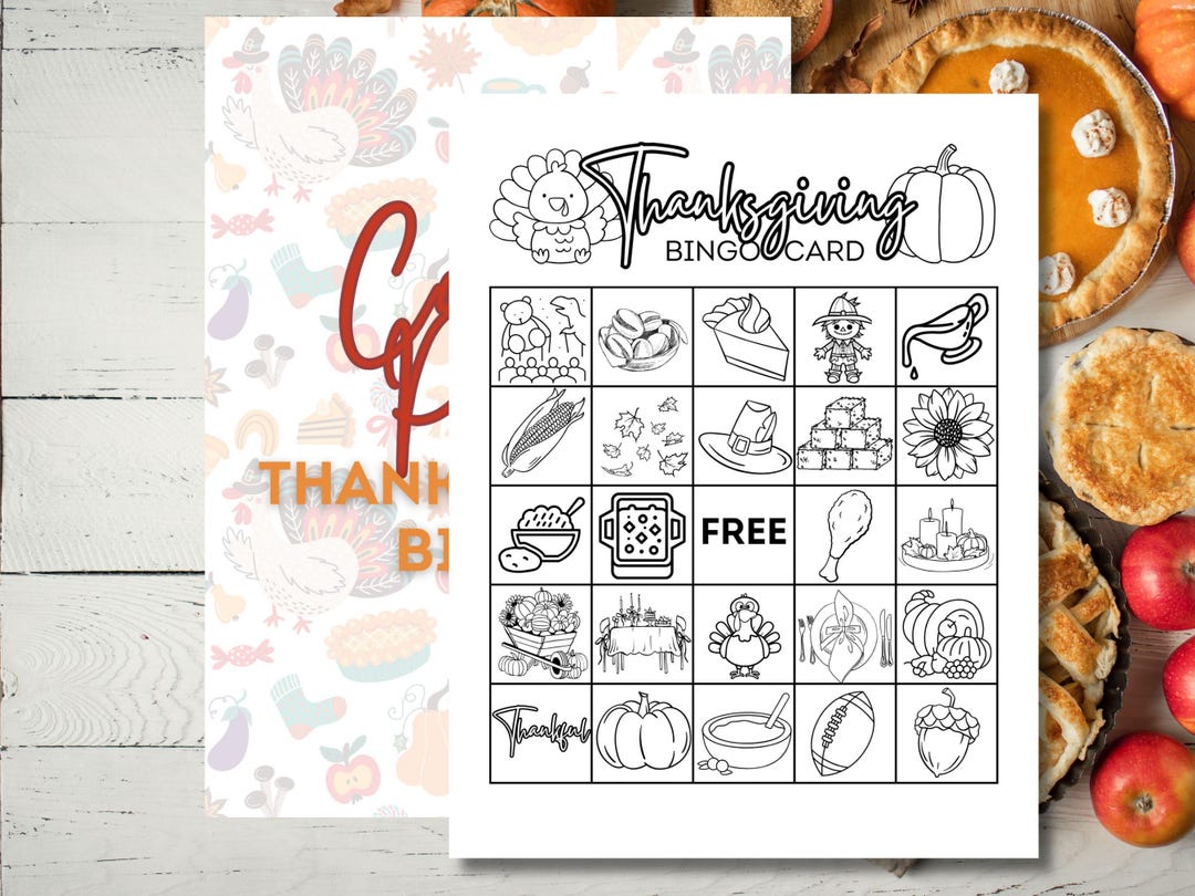 Thanksgiving Bingo Game: Printable Family Activity (PDF Download ...