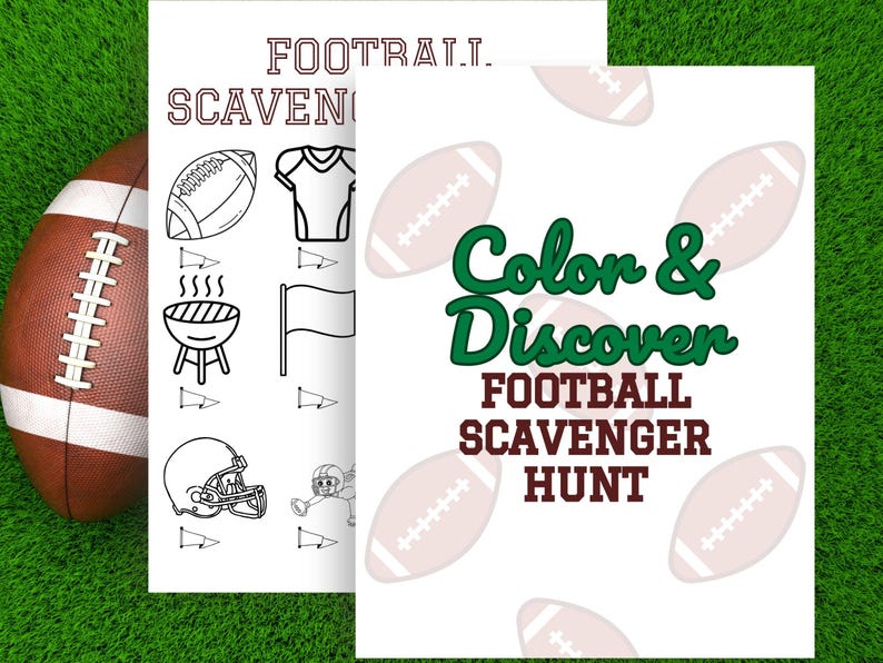Football Scavenger Hunt Printable - Fun Game Day Activity for Kids ...