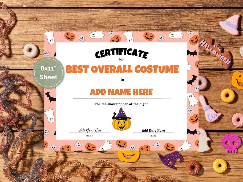 Halloween Costume Awards Bundle - 20 Printable & Customizable ...