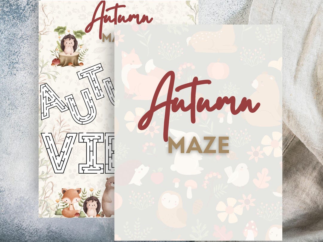 Autumn Woodland Maze Activity Pages for Kids and Families – Includes ...