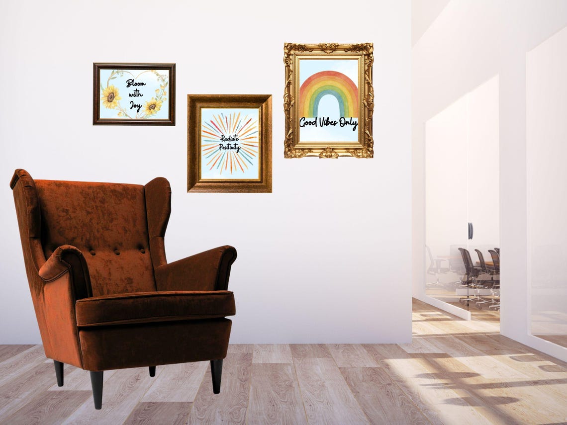 Radiate Positivity Wall Art Bundle – Sunburst, Good Vibes Only, and ...