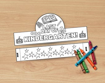 Last Day of School Crown Printable, DIY End of Year Paper Craft, Pre-k ...