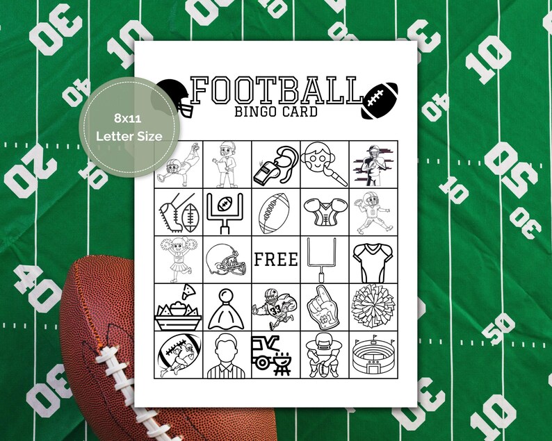 Color & Play Football Bingo Game - Printable DIY Activity With ...