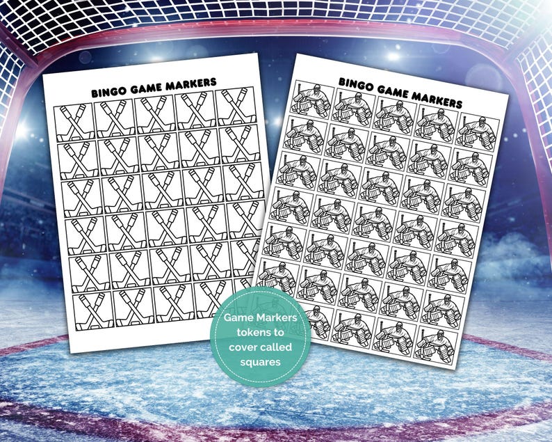 Color and Play Ice Hockey Bingo Game - Printable & Colorable Fun for ...