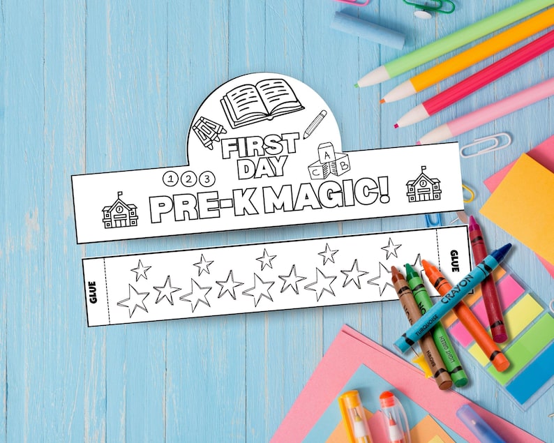 First Day of Pre-k Magic Printable Crown | Back to School Hat | Pre-k ...