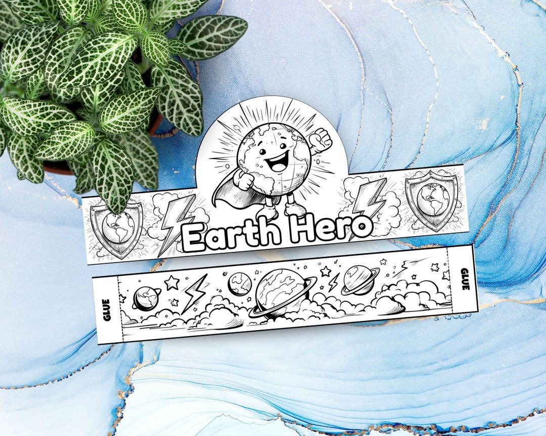 Earth Hero Colorable Crown – Earth Day Superhero DIY Craft, Activity ...