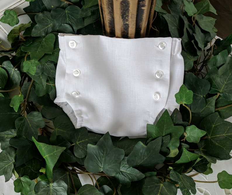 Matthew. White Linen Baptism Diaper Set Shadow Enbroidery - Etsy