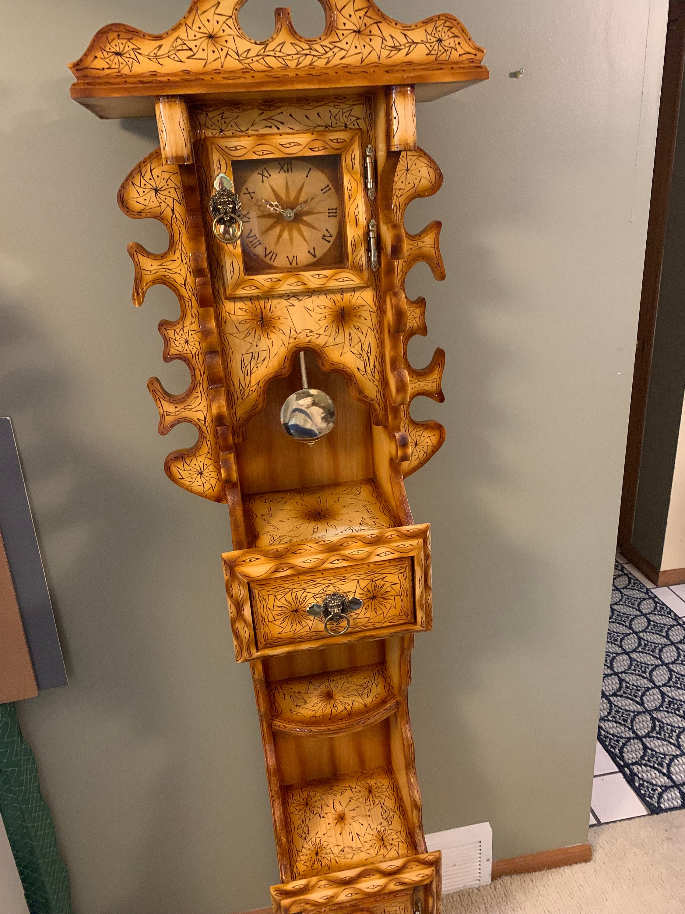 Highlighted Grandfather Shelf Clock - Etsy