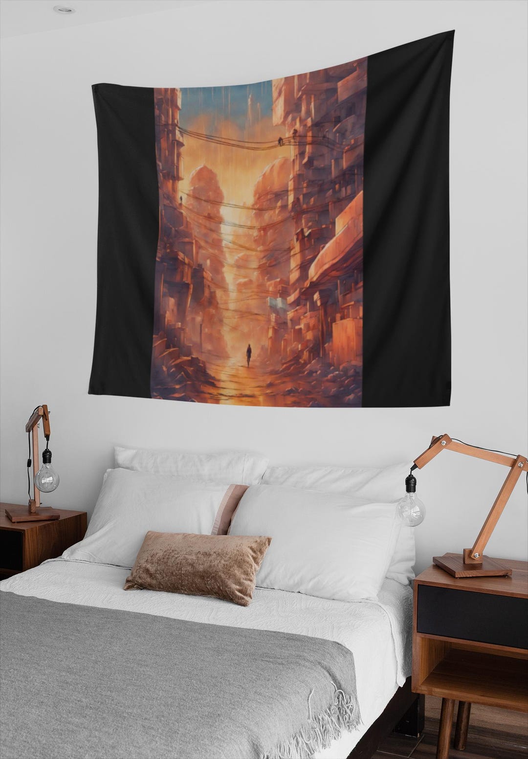 Urban Dreamscape Indoor Wall Tapestries - Bohemian Home Decor, Living ...
