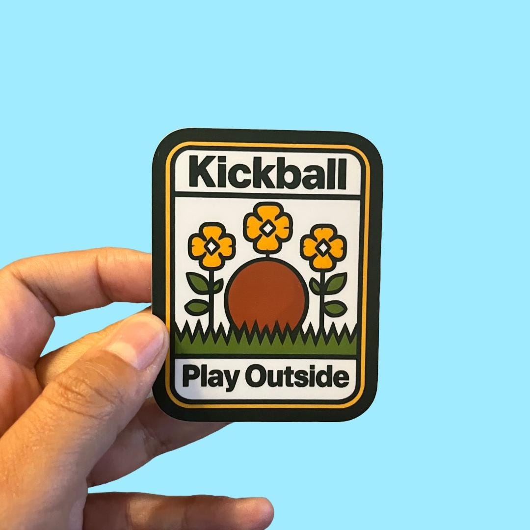 Kickball Sticker Play Outside Matte - Etsy