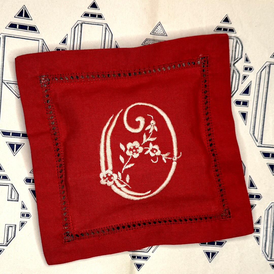Vintage French Red Linen Fresh Lavender Sachet Detailed Hand Stitched ...