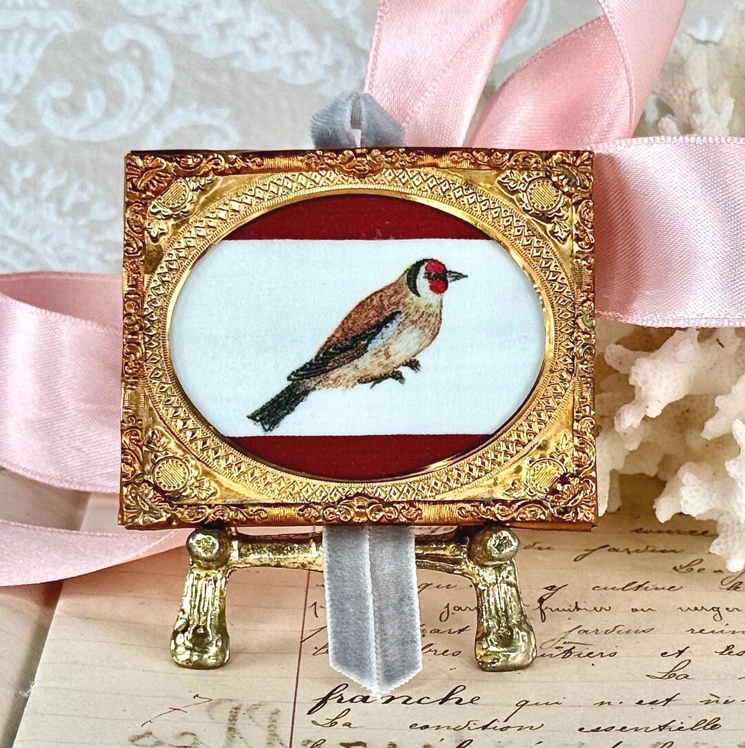 Antique C.1850s Copper Frame With European Goldfinch Bird | Hanging ...