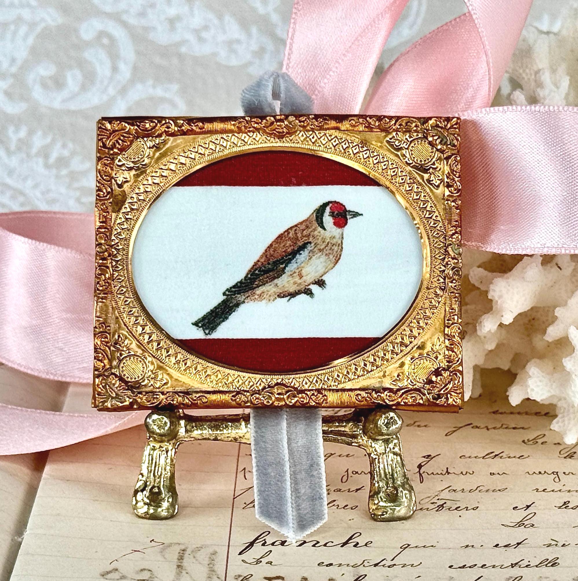 Antique C.1850s Copper Frame With European Goldfinch Bird | Hanging ...
