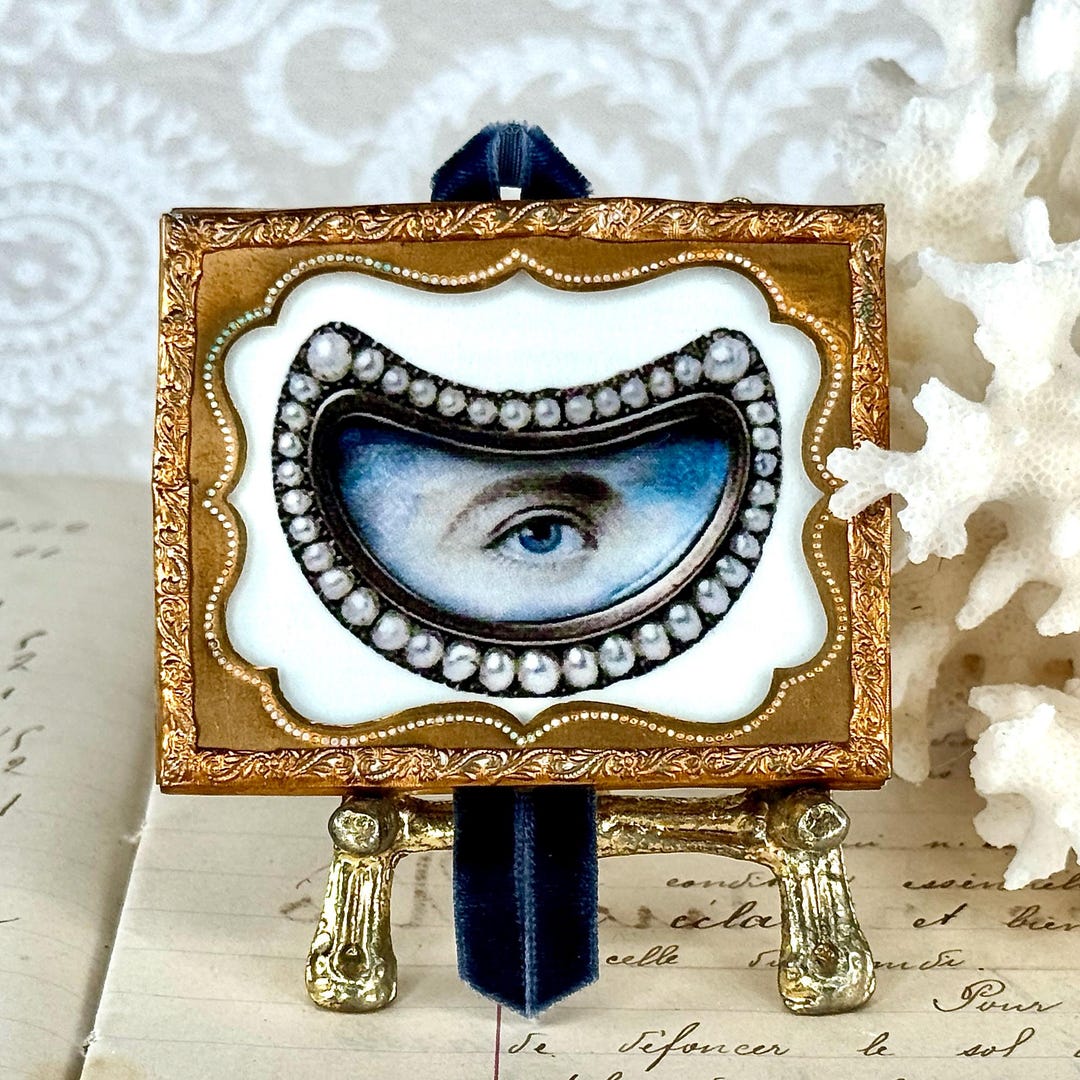 Antique C.1850s Copper Frame With Victorian Lover’s Eye | Hanging ...