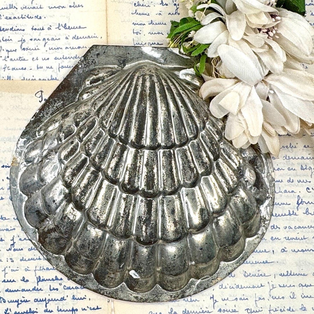 Vintage French Scallop Seashell Mold I Large Shell Mold for Craft ...