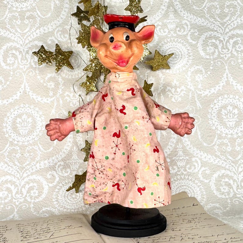 Vintage Disney Pig Puppet • 1950s Three Little Pigs • Paris Flea Market ...