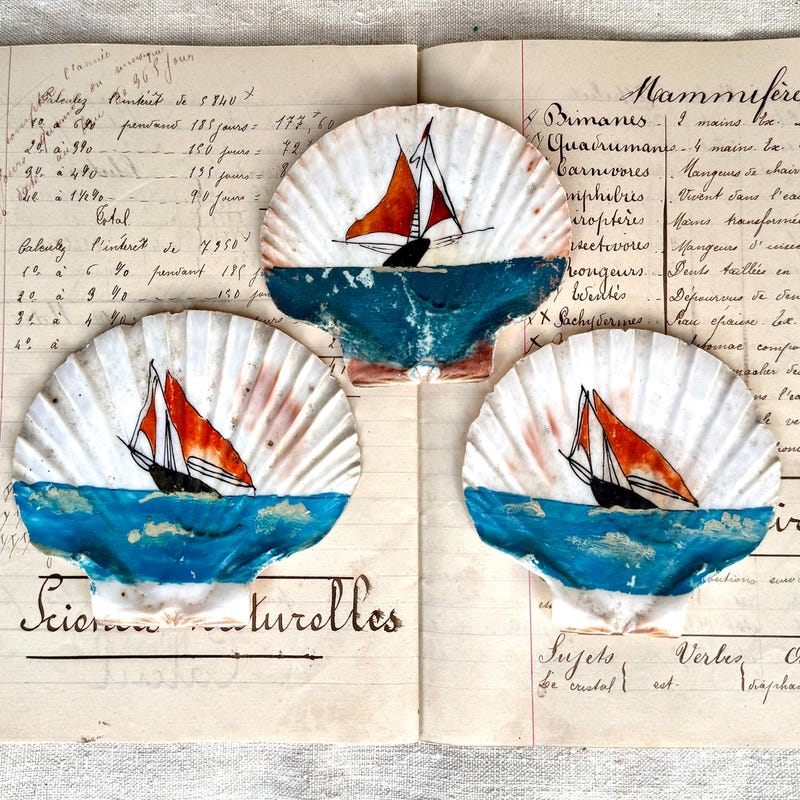 Antique Sailor Shell Art - Etsy