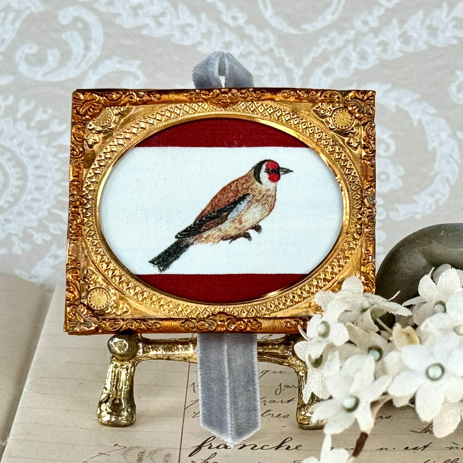 Antique C.1850s Copper Frame With European Goldfinch Bird | Hanging ...