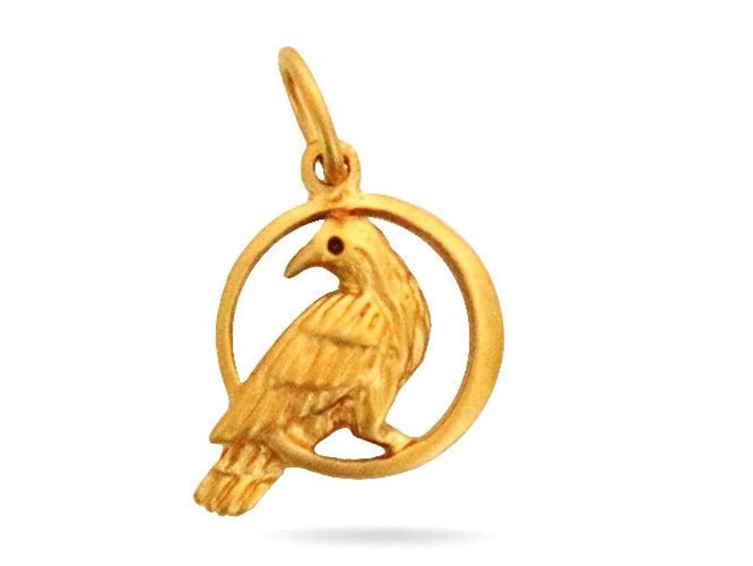 Sterling Silver Raven Charm, Multiple Finishes, (33-CH6) - Etsy