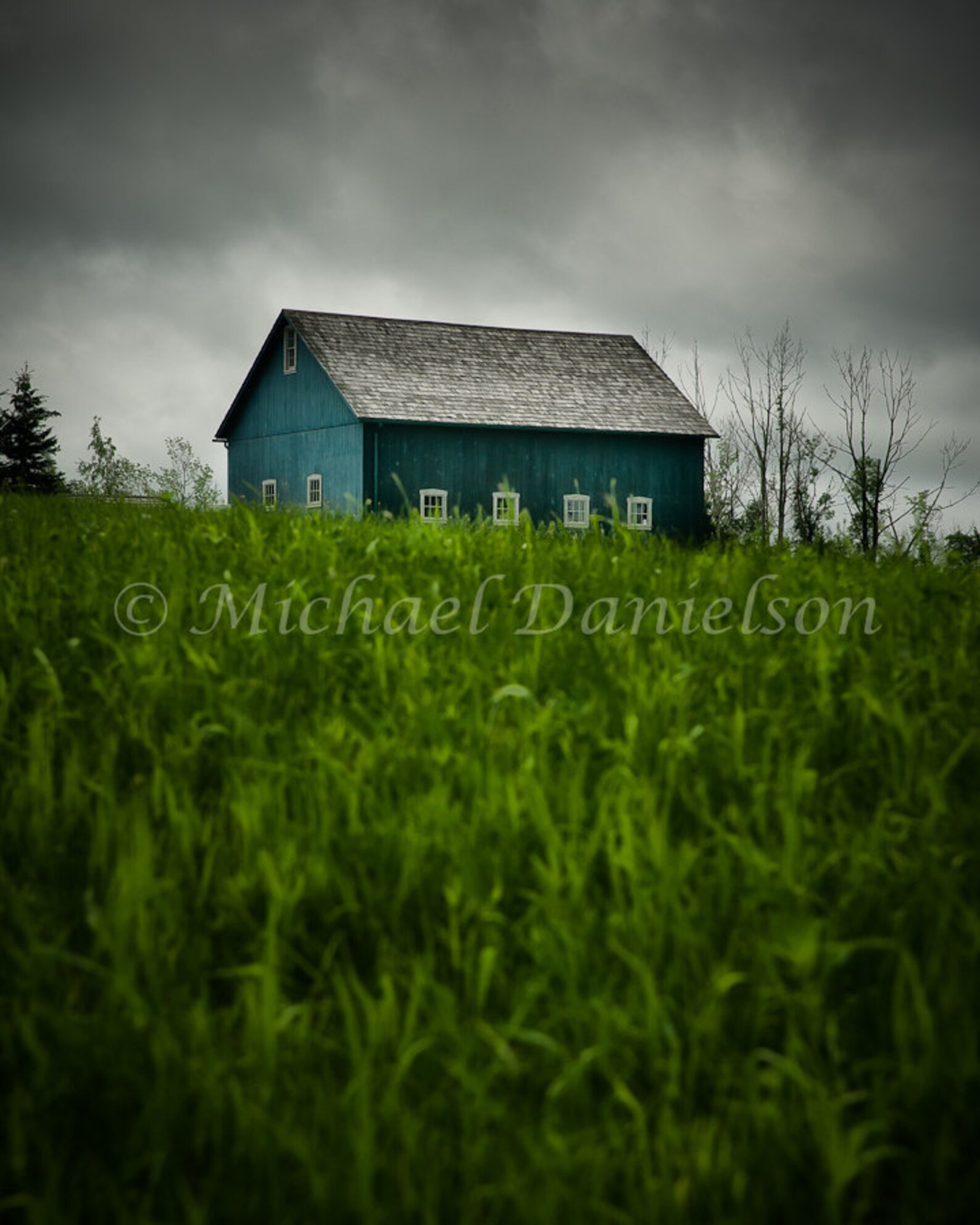 Country Barn Aqua Blue Color Photograph Print - Etsy