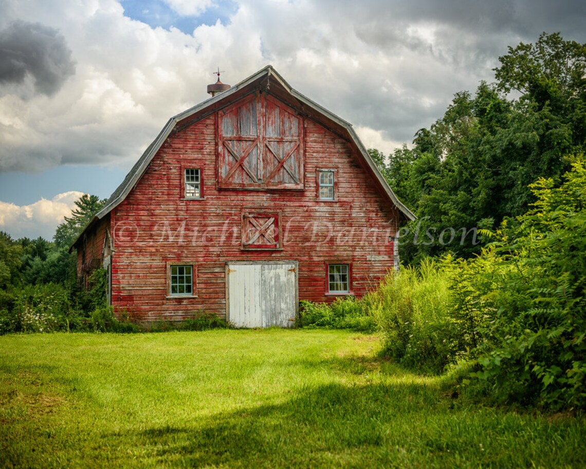 Rustic Red Barn New England Photograph Print 8x10 - Etsy