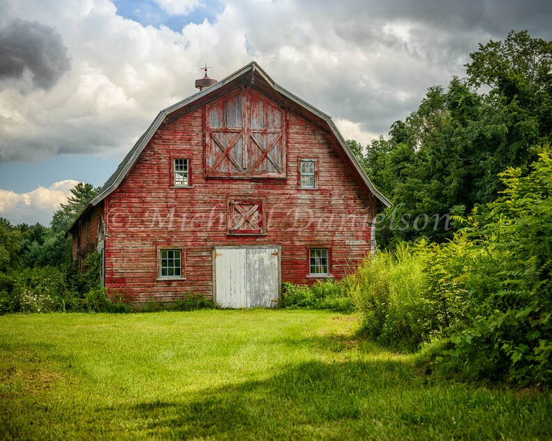 Rustic Red Barn New England Photograph Print 8x10 - Etsy