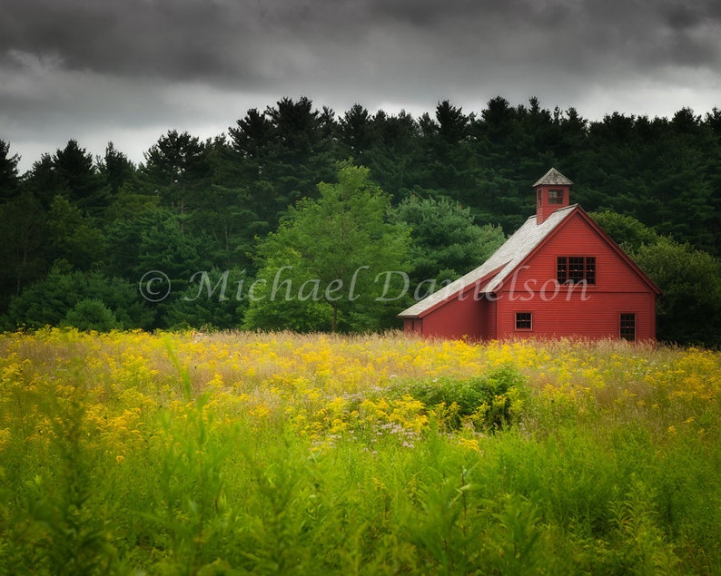 Countryside Connecticut Red Barn Photograph 8x10 - Etsy